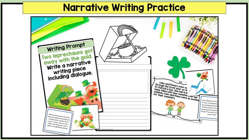 St. Patrick's Day Writing, Narrative Writing Graphic Organizer 3rd 4th ...