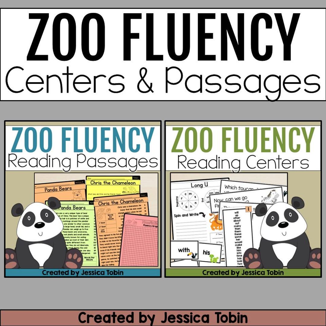 Animals Reading Fluency Passages and Centers 3rd Grade 2nd Grade ...