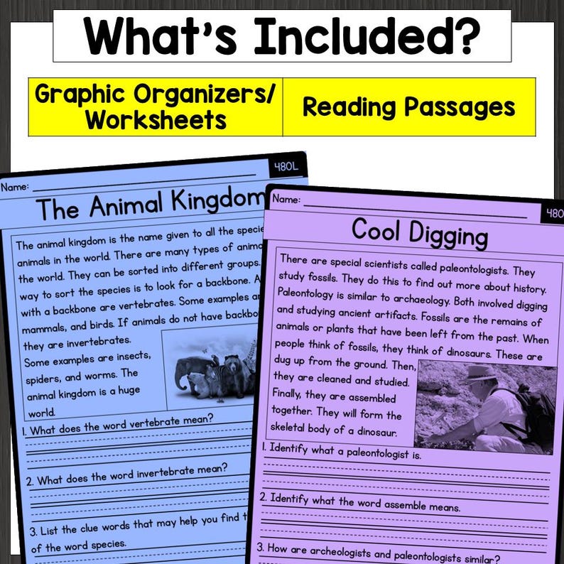 1st Grade Reading Comprehension Passages: Context Clues Worksheets (PDF ...