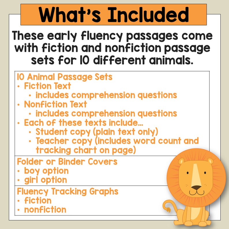 Reading Fluency Passages With Comprehension Questions - Early Fluency ...