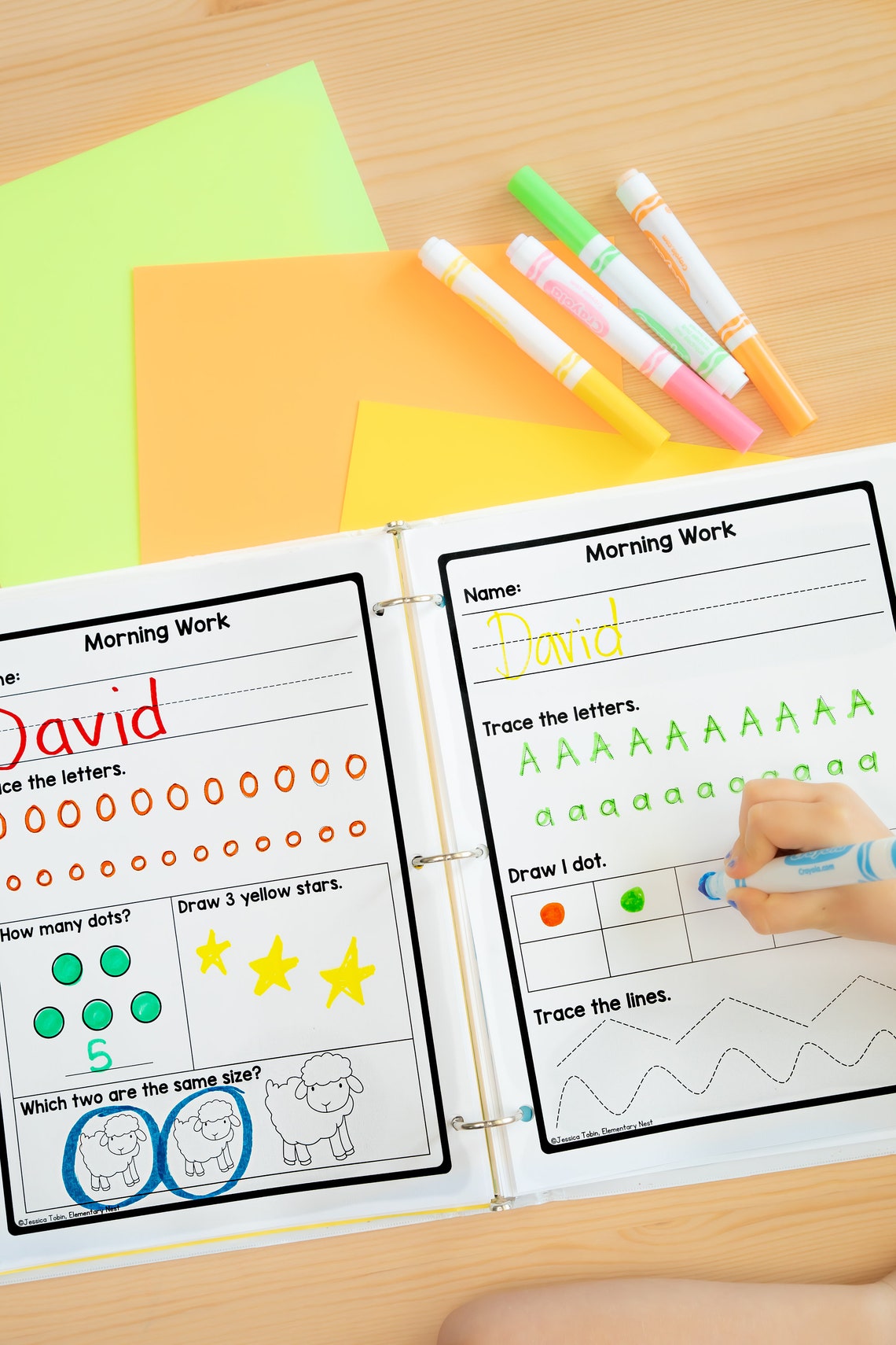 1st Quarter Kindergarten Morning Work Packet, Kinder Morning Work Set 1 ...