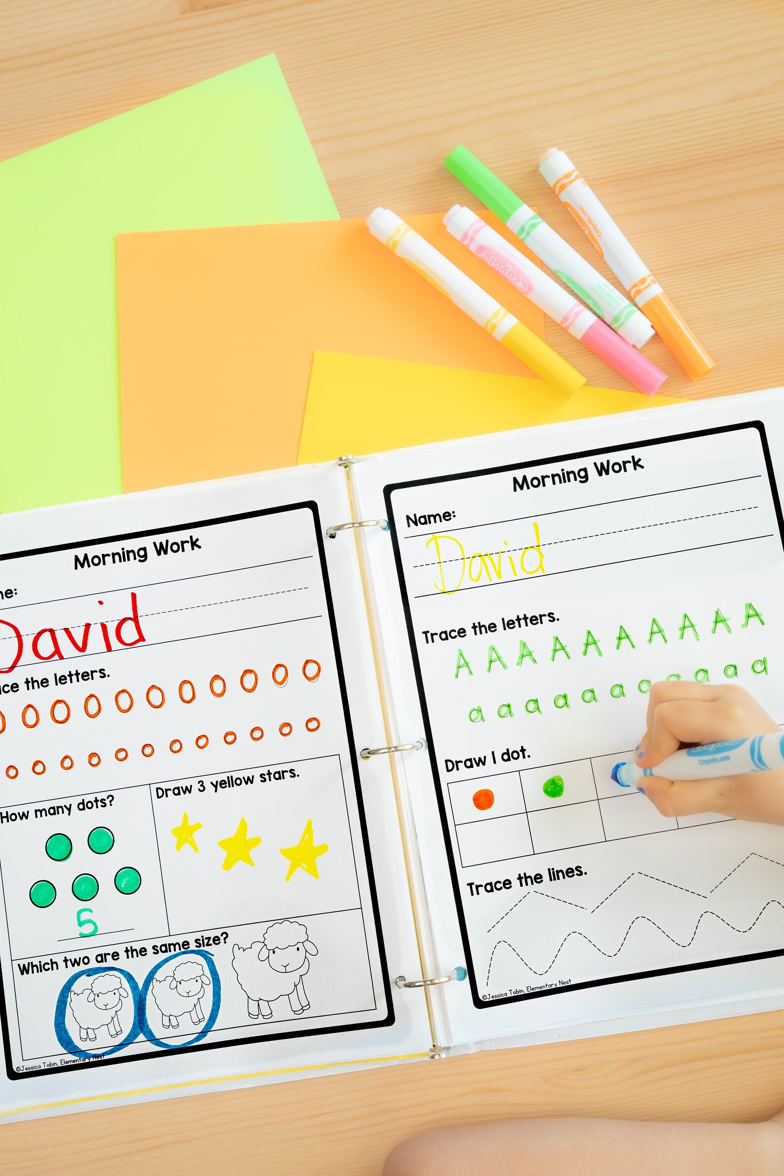 1st Quarter Kindergarten Morning Work Packet, Kinder Morning Work Set 1 ...