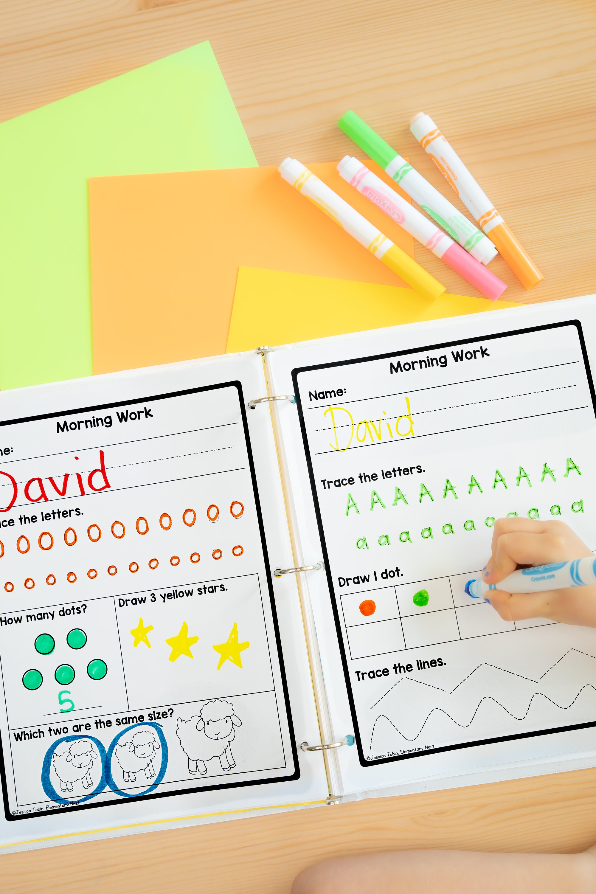 1st Quarter Kindergarten Morning Work Packet, Kinder Morning Work Set 1 ...