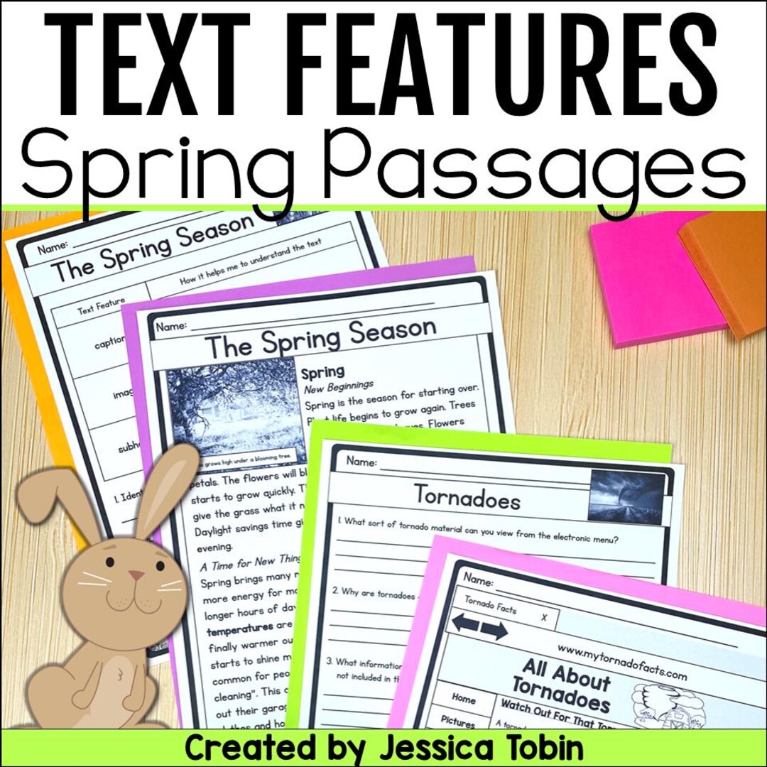 Spring Reading Comprehension Passages and Question 2nd 3rd Grade Text ...