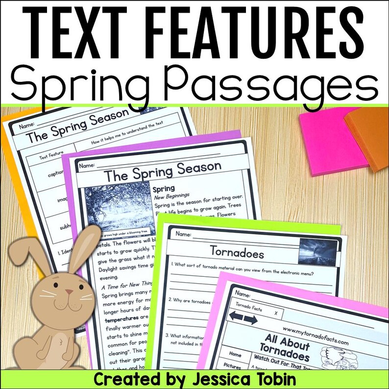 Spring Reading Comprehension Passages and Question 2nd 3rd Grade Text ...