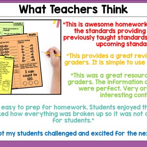 Homework, 1st Grade Homework, Weekly Homework W/ Homework Folder Cover ...
