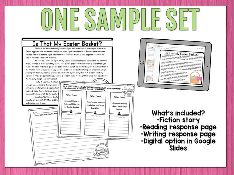Easter Reading Comprehension and Writing Activities - Easter Fiction ...