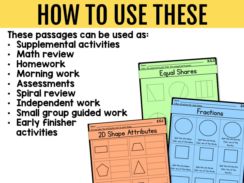 2D Shapes 3D Shapes Worksheets, Fractions, Partitioning 2nd Grade ...
