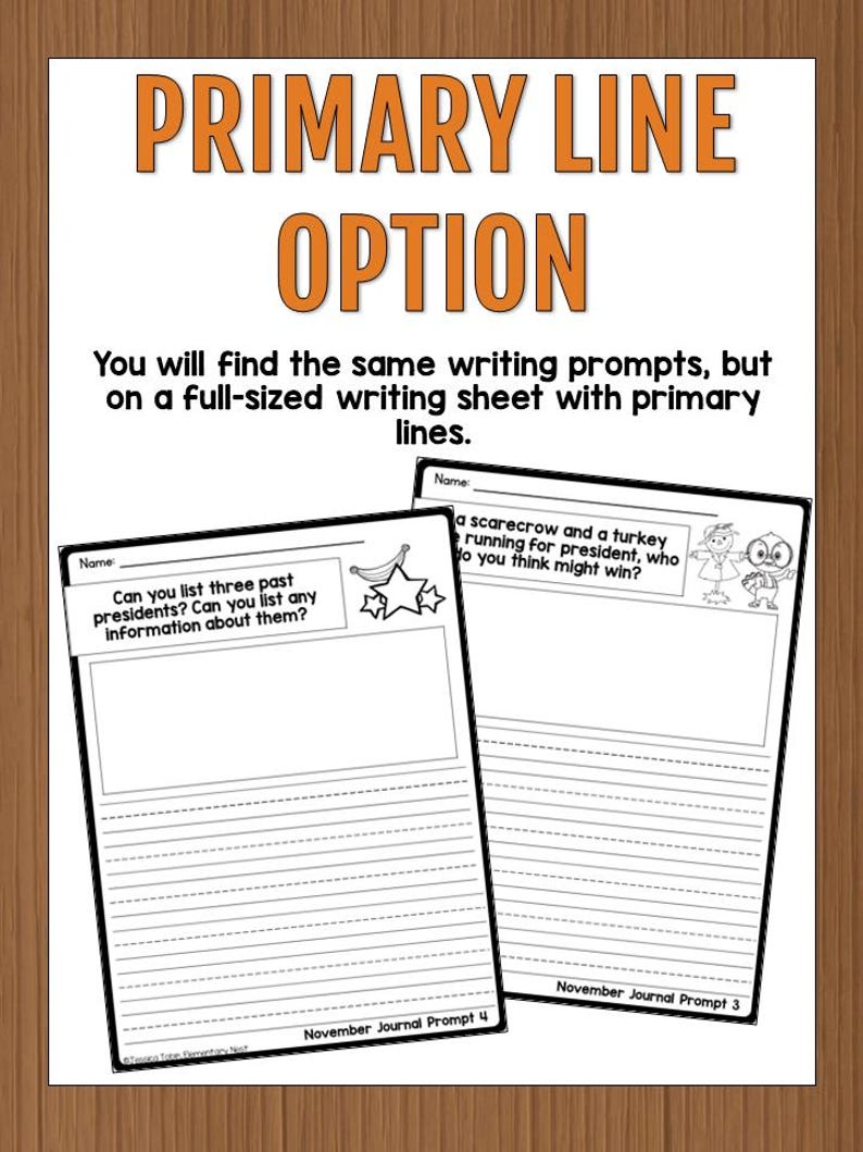 November Writing Prompts 2nd Grade 1st Thanksgiving Writing Prompts and ...