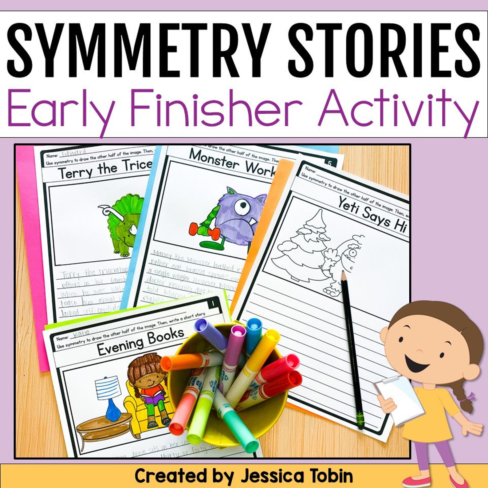 Symmetry Drawing Early Finishers Activities Art Lines of Symmetry, Fast ...