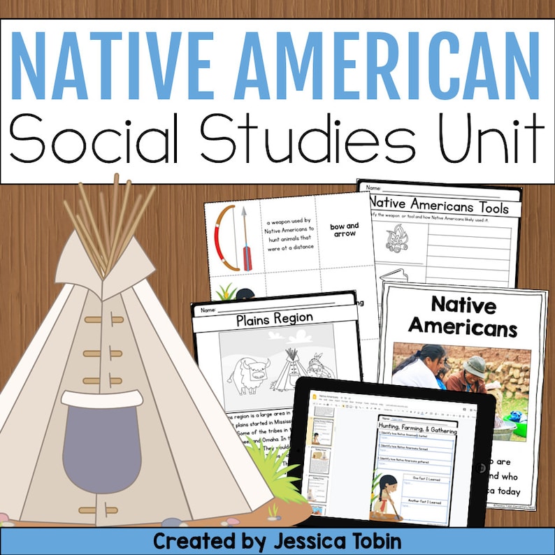 Native American Tribes Social Studies Unit: History, Reading Worksheets ...