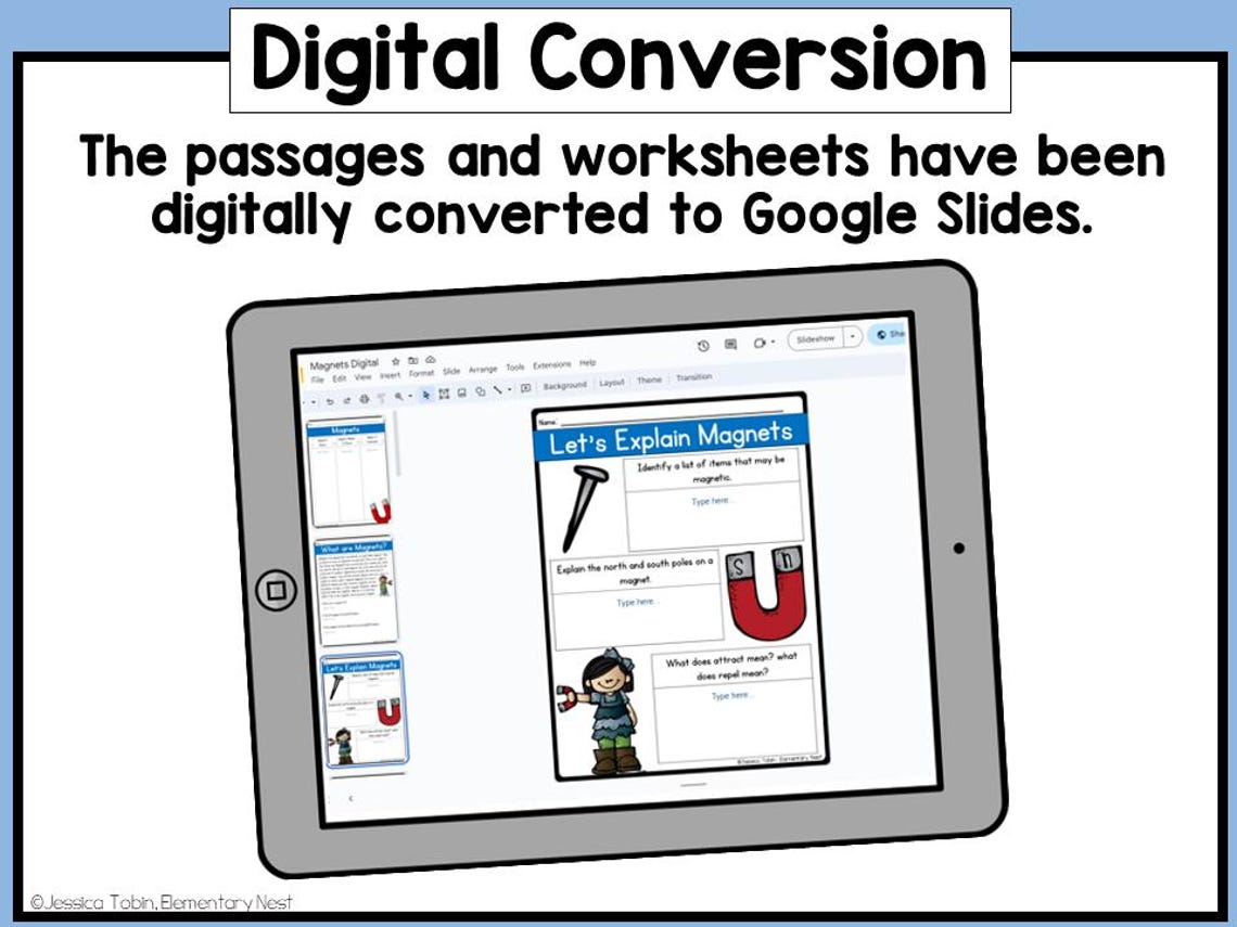 Magnets Unit and Magnetism Activities, Worksheets, and Reading Passages ...