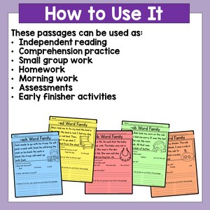 Decodable Readers Passages Science of Reading CVC Word Families Reading ...