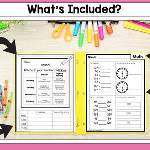 Homework, Homework Sheets With Homework Folder Labels, 2nd Grade ...