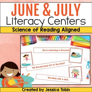 Summer Phonics and Grammar Review Activities, Summer Centers and ELA ...