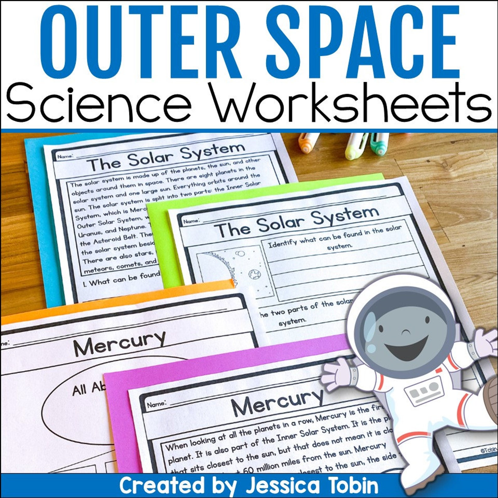 Space and Solar System Activities, Worksheets and Passages, Outer Space ...