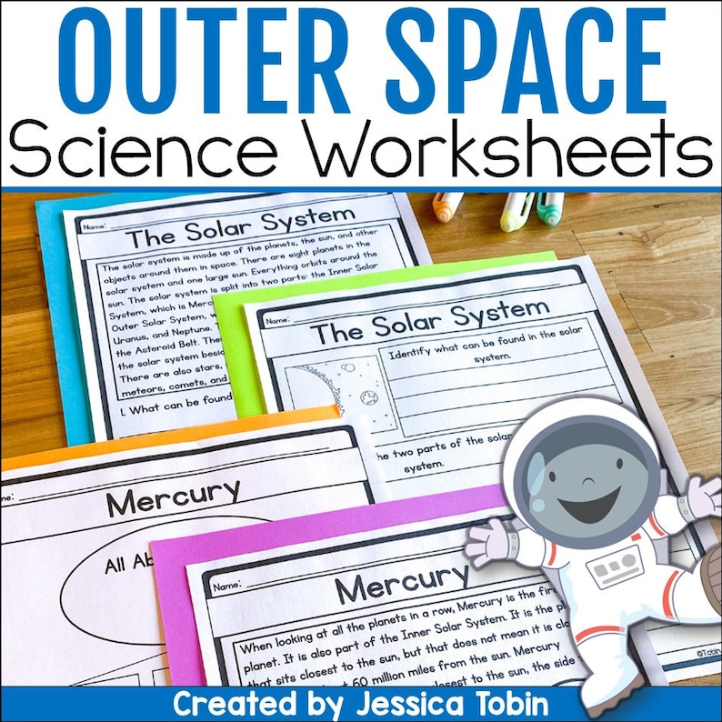 Space and Solar System Activities, Worksheets and Passages, Outer Space ...