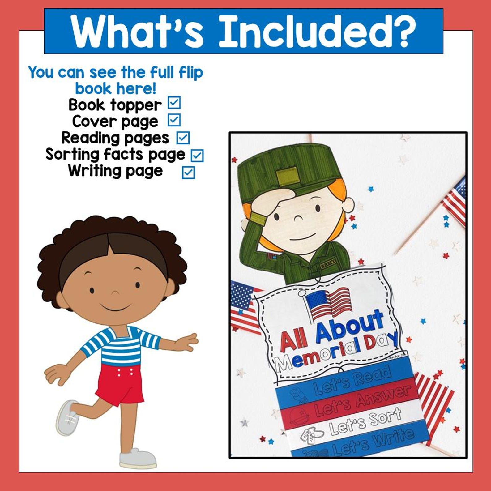Memorial Day Activities, Memorial Day Craft, Reading Comprehension, and ...