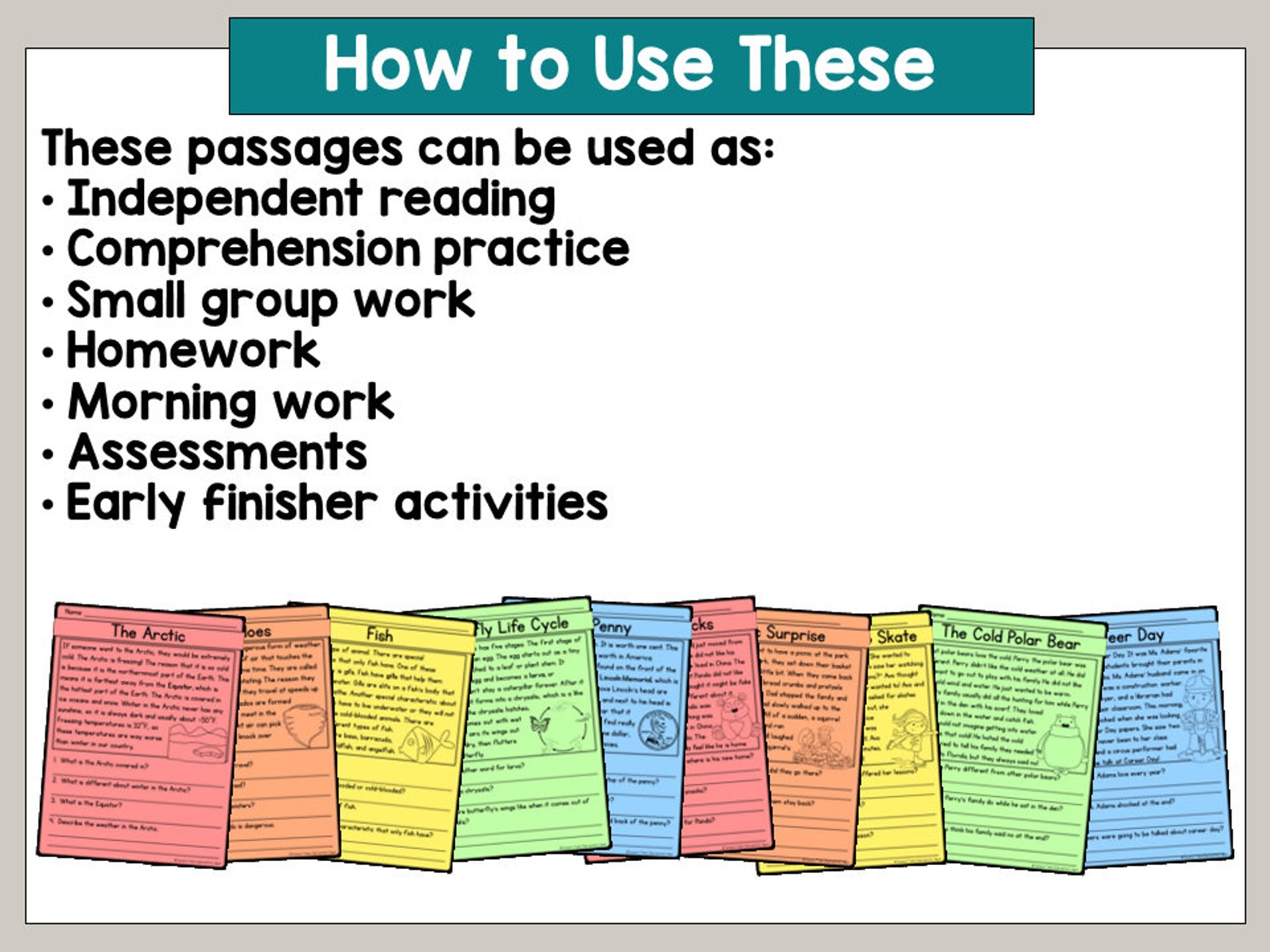 2nd Grade Reading Comprehension Passages & Questions, Fiction and ...