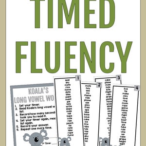 Animals Reading Fluency Practice Centers Oral Reading Fluency Skills ...