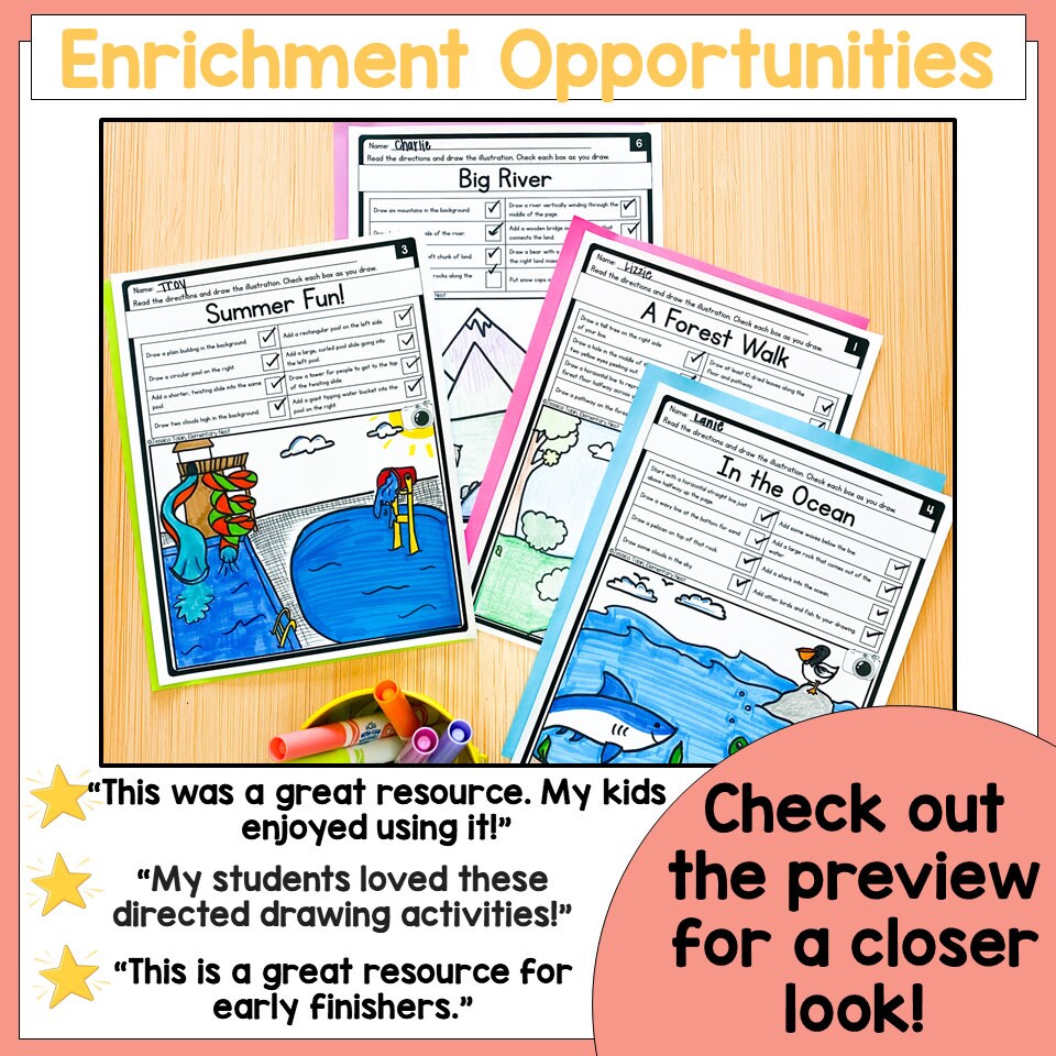 Directed Drawing and Creative Writing Enrichment - Early Finishers ...
