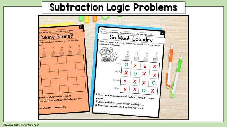 Logic Puzzles, Math Subtraction Problems, Enrichment- Early Finishers ...