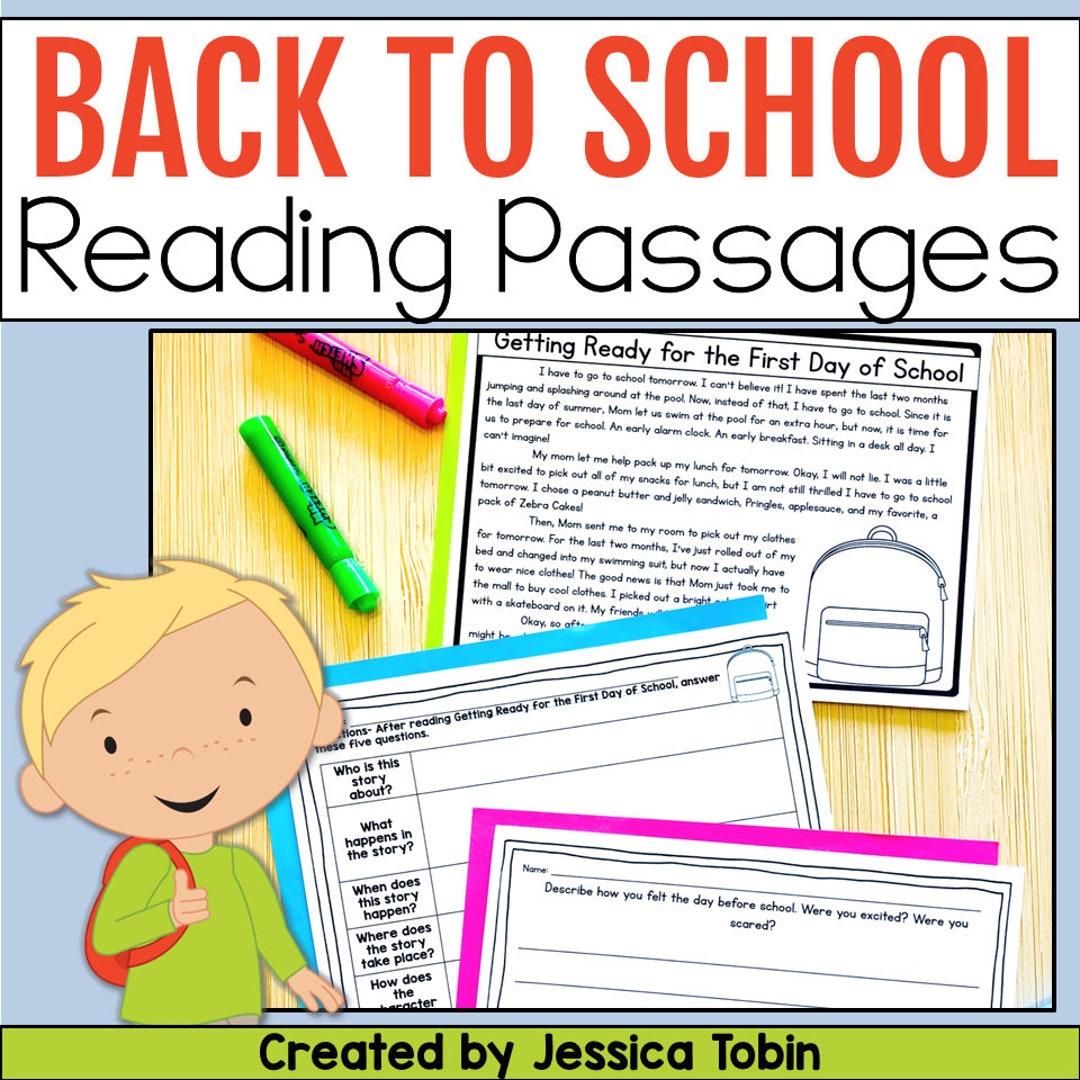 Back to School Reading Activities & Back to School Writing Activities ...