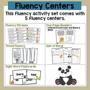Animals Reading Fluency Passages and Centers 3rd Grade 2nd Grade ...