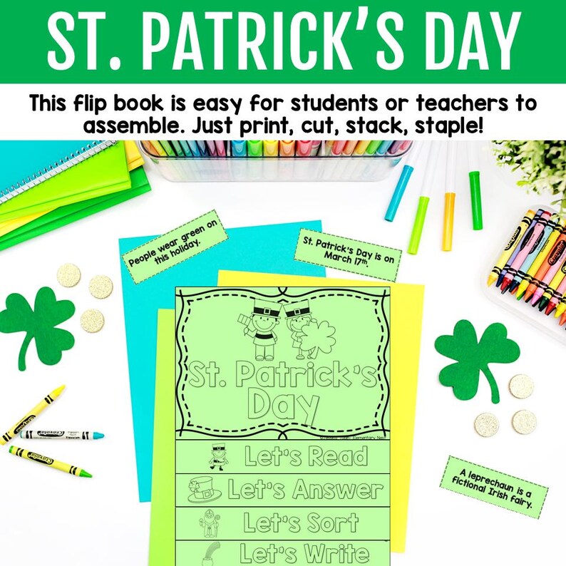 St. Patrick's Day Reading and Writing Activities St Patricks Day Craft ...
