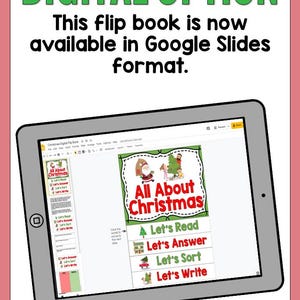 Christmas Reading Flip Book With Writing Activities and Craft ...