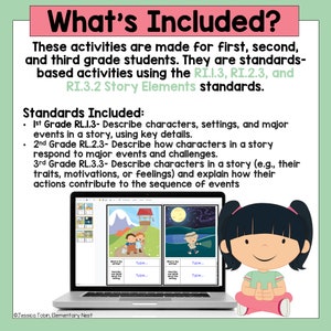 Story Elements Graphic Organizers Digital Resources Characters and ...