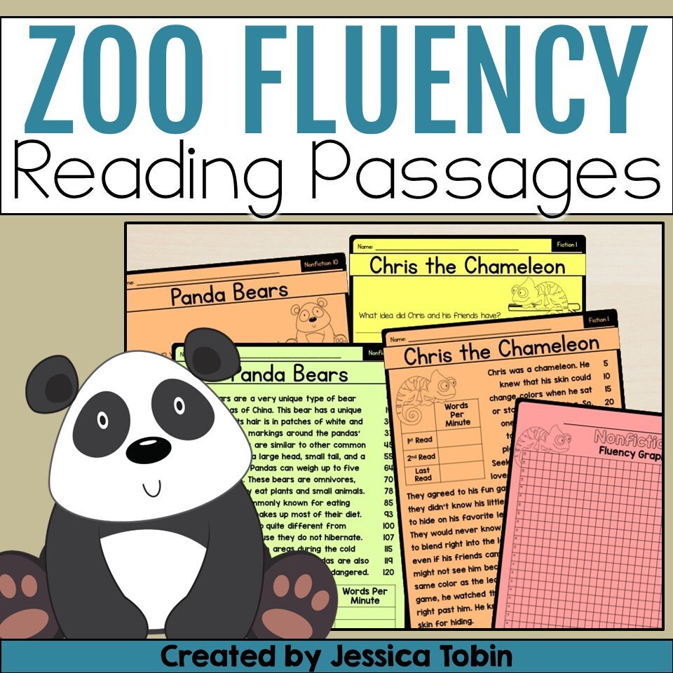 Animals Reading Fluency Passages With Comprehension & Reading Fluency ...