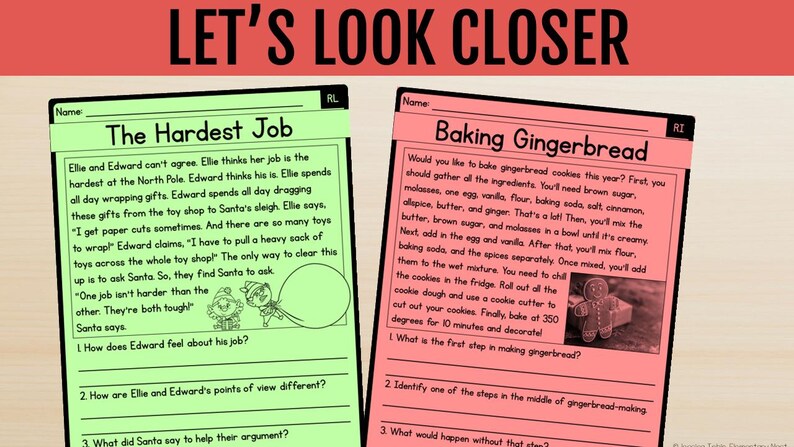 Christmas Reading Comprehension Passages, Holiday Reading Comprehension ...