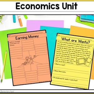Economics, Goods and Services, Wants & Needs, Worksheets and Reading ...