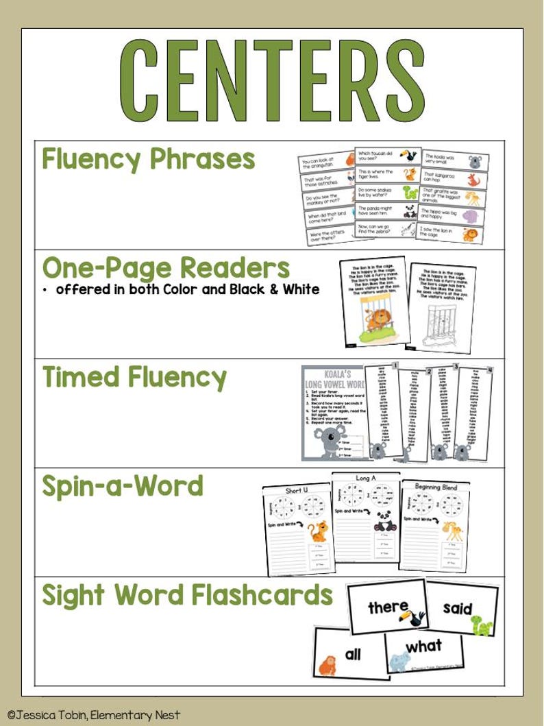 Animals Reading Fluency Passages and Centers 3rd Grade 2nd Grade ...