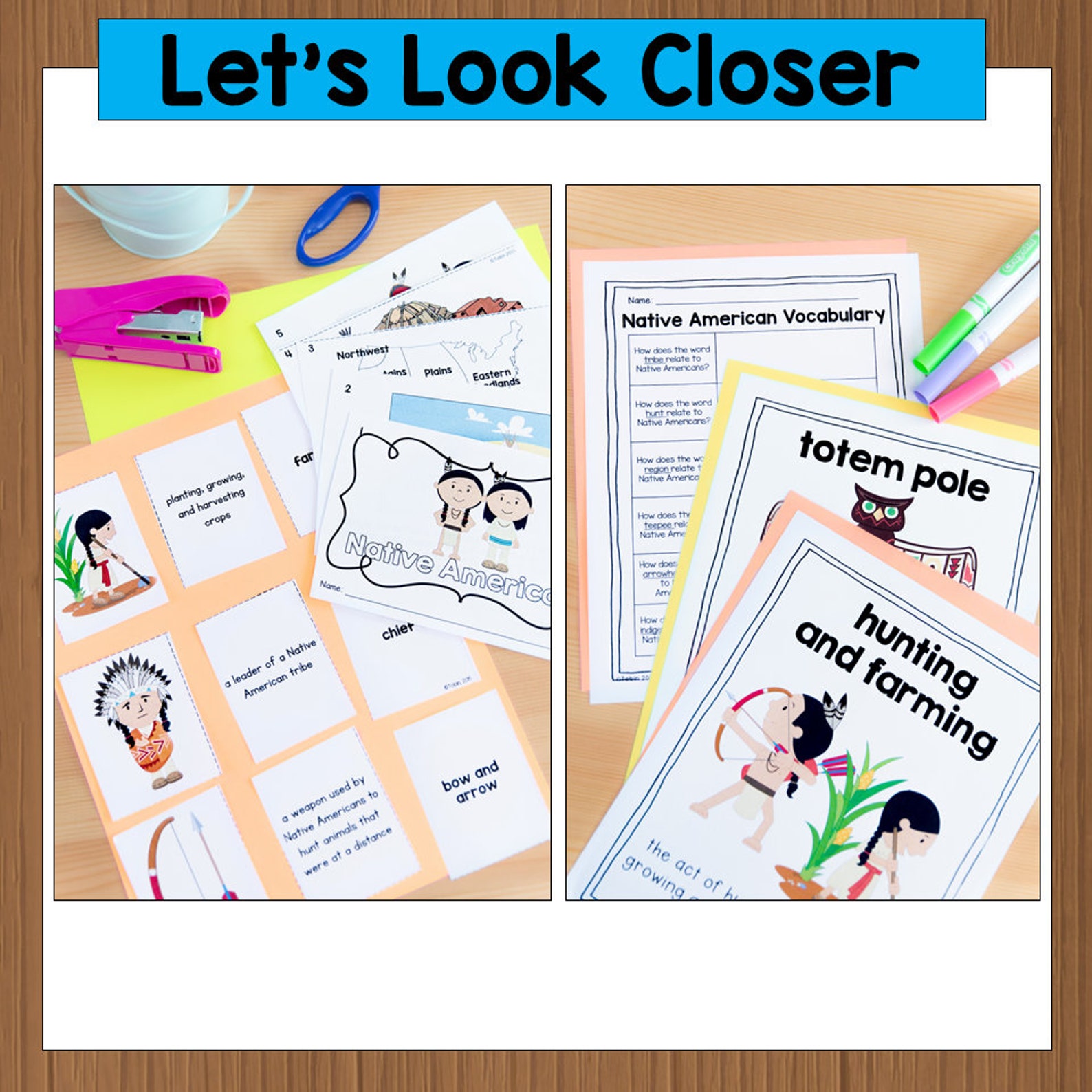 Native American Tribes Social Studies Unit: History, Reading Worksheets ...