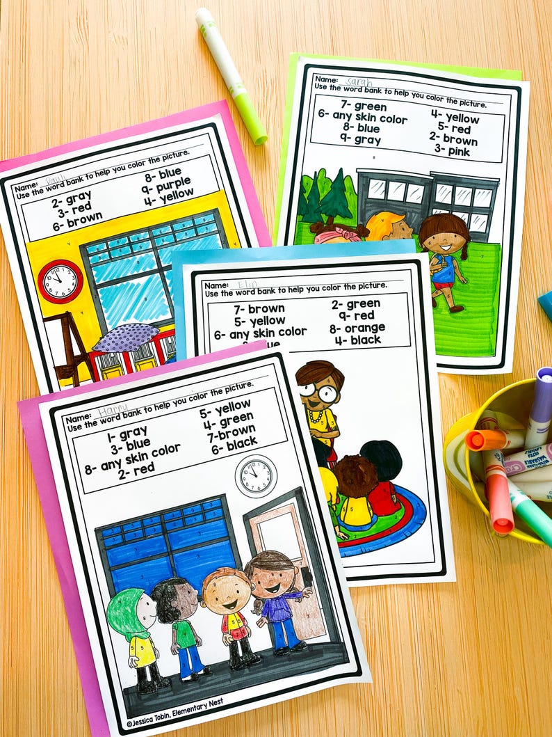 Sight Word Coloring Sheets, Holiday Color by Numbers, Holidays Coloring ...