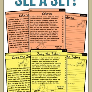 Animals Reading Fluency Passages With Comprehension & Reading Fluency ...