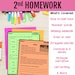 Homework, Homework Sheets With Homework Folder Labels, 2nd Grade ...