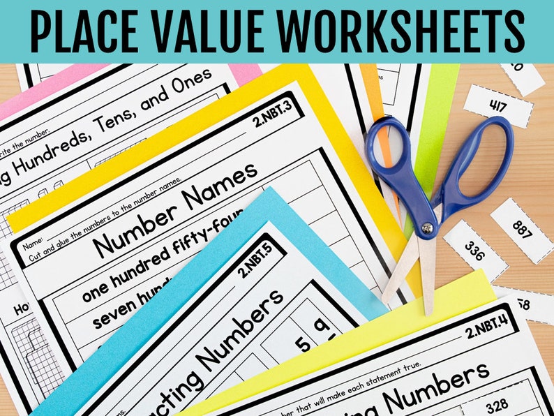 Place Value Worksheets With Place Value Chart and Poster 2nd Grade ...