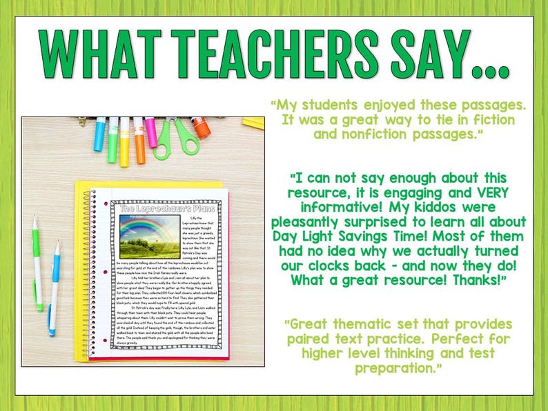 Paired Passages March, Reading Passages With Spring, St. Patrick's Day ...