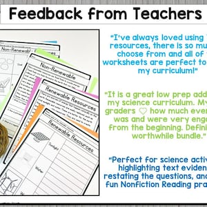 Science Worksheets Bundle: Reading Comprehension and Worksheets, Grades ...