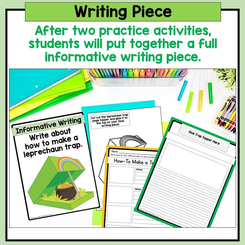 St. Patrick's Day Craftivity Writing 1st 2nd Grade, How to Catch a ...