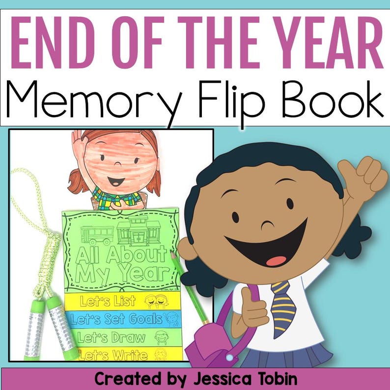 End of the Year Memory Book Writing Craft Flip Book, 1st 2nd Grade ...