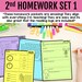 1st Quarter 2nd Grade Homework With Folder Cover, ELA and Math Review ...