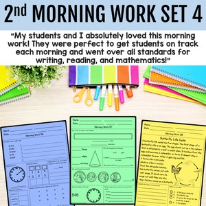 4th Quarter Morning Work 2nd Grade - Math, Phonics, ELA Review ...