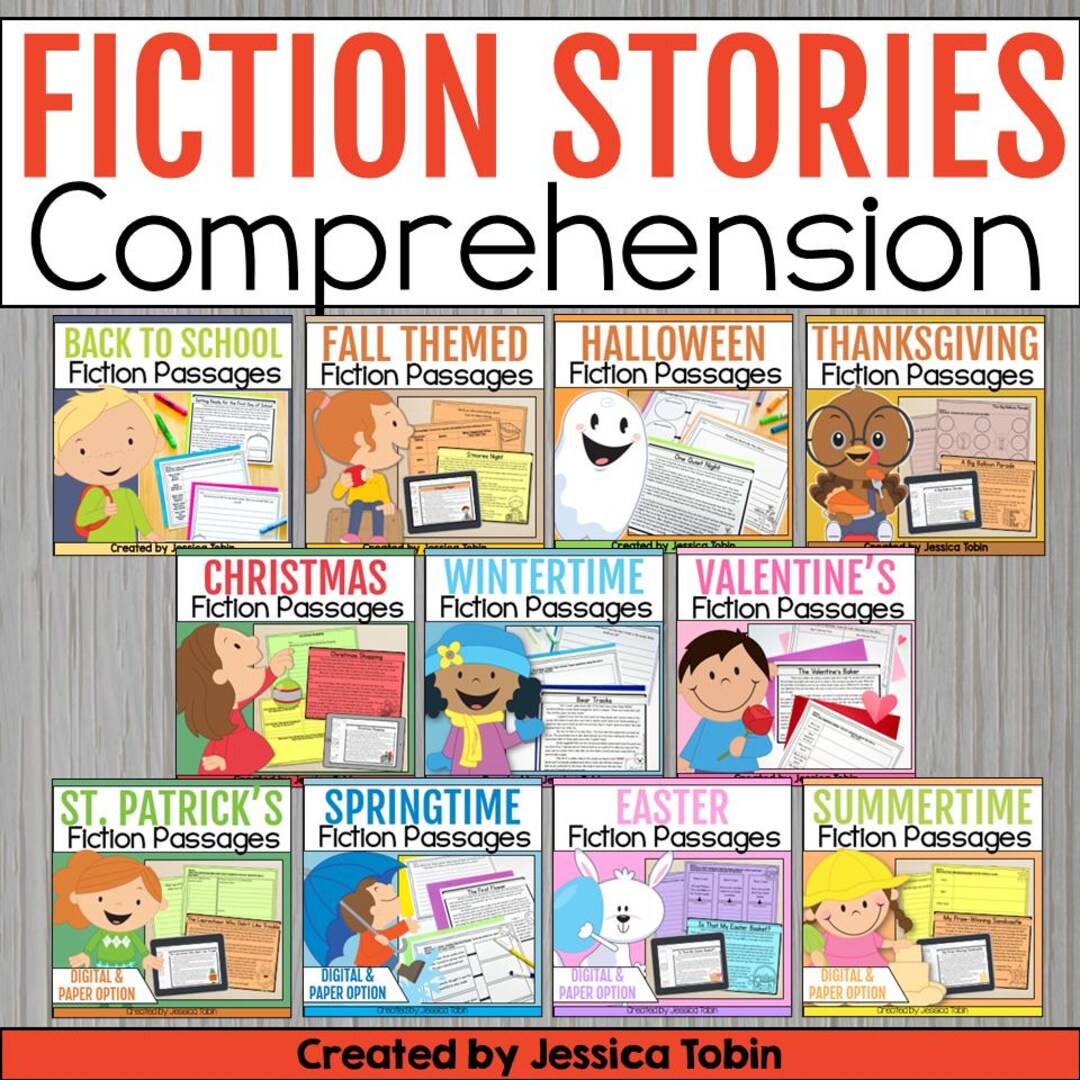 3rd & 2nd Grade Reading Comprehension Fiction Passages With ...