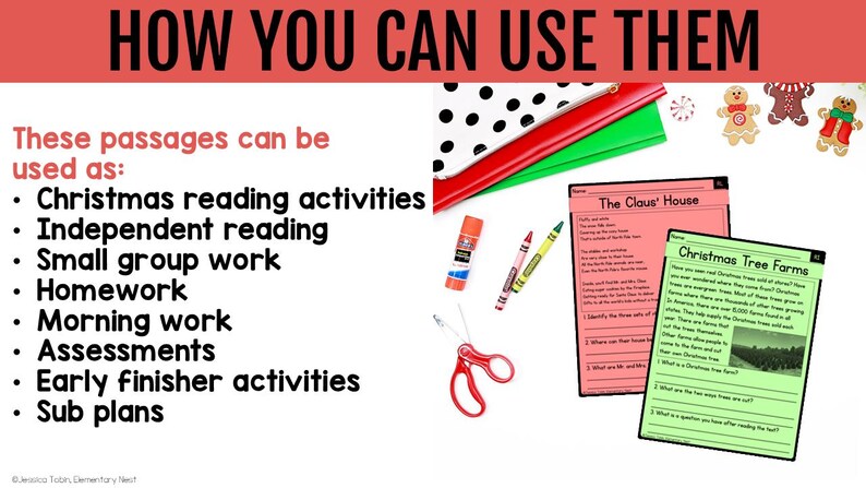 Christmas Reading Comprehension Passages, Holiday Reading Comprehension ...