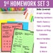 3rd Quarter 1st Grade Homework With Folder Cover, ELA and Math Review ...