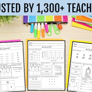 2nd Grade Morning Work - Math, Grammar, ELA Review Worksheets With ...